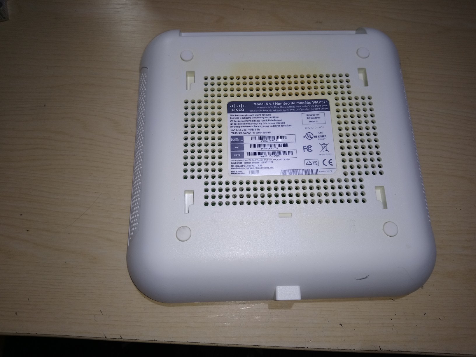 AAPRO Your IT Land computer parts. CISCO WAP371 ABGN AC DUAL RADIO ...