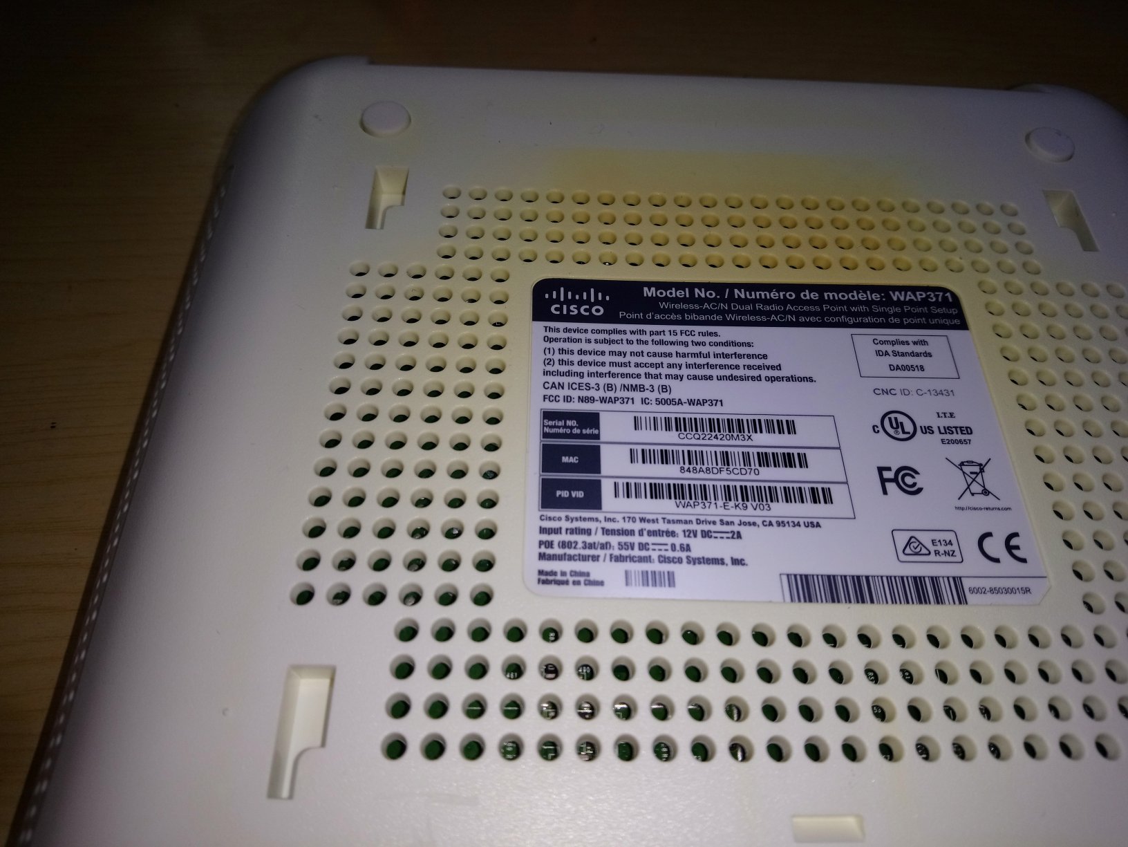 AAPRO Your IT Land computer parts. CISCO WAP371 ABGN AC DUAL RADIO ...